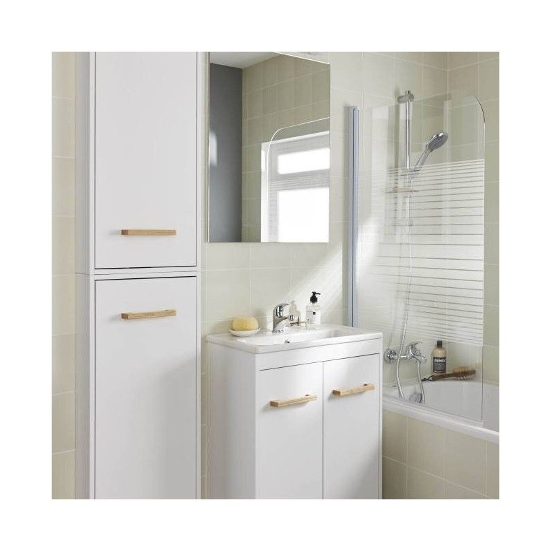 Vonios sienelė AQUALUX 3 Half Frame Radius Bath Screen